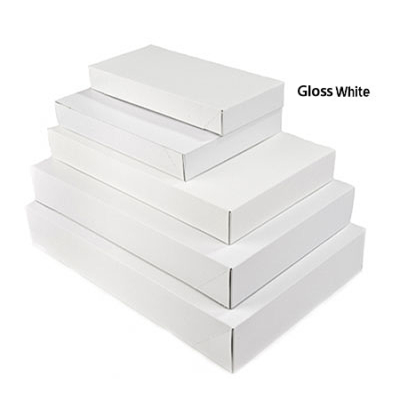 Gloss White Apparel Boxes - Claws Custom Boxes